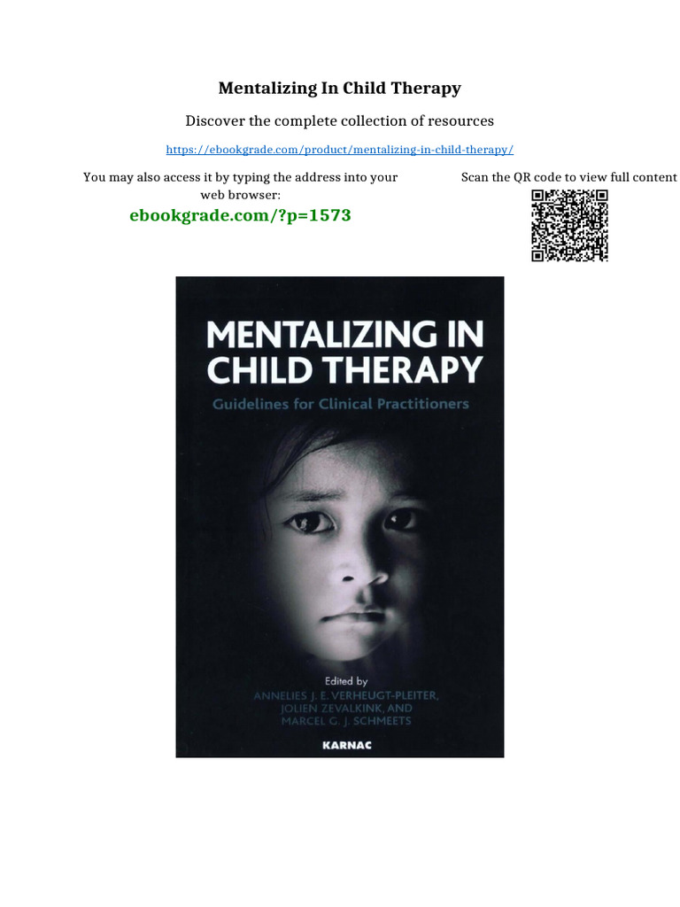 Mentalizing in Child Therapy updated 2025 | PDF | Divinity | Georg ...
