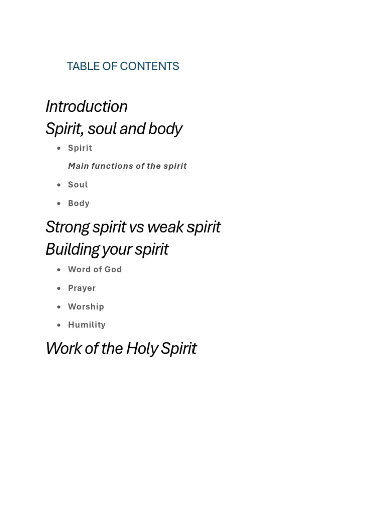 Strong Spirit | PDF | Prayer | Humility
