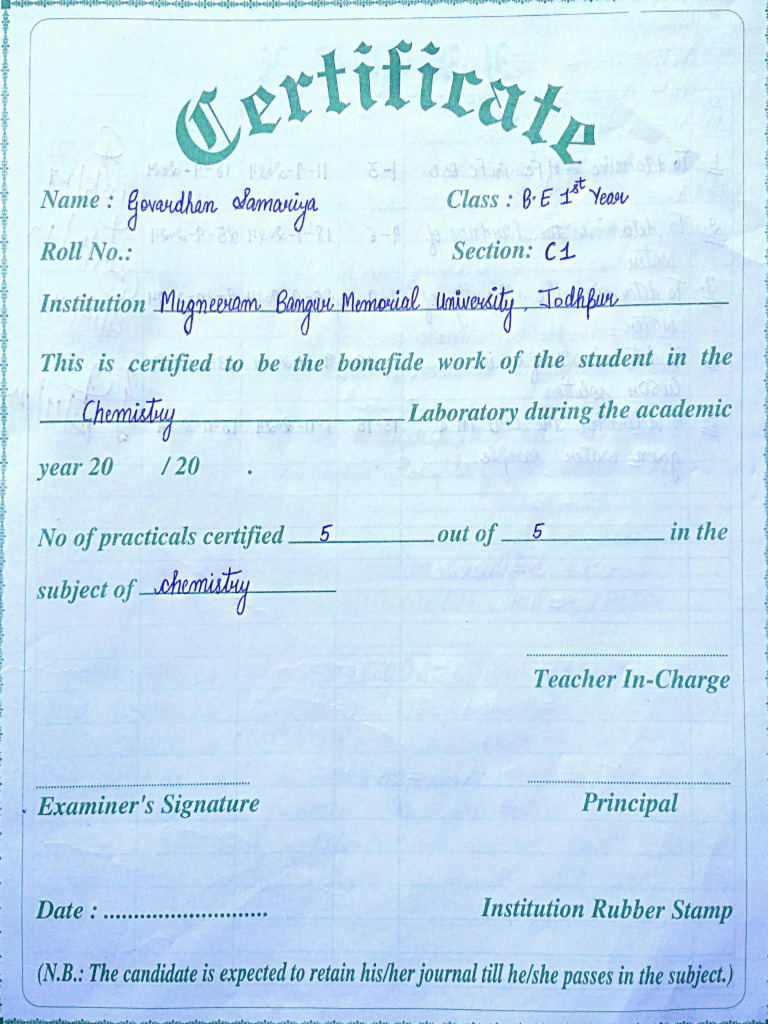 Chemistry File | PDF