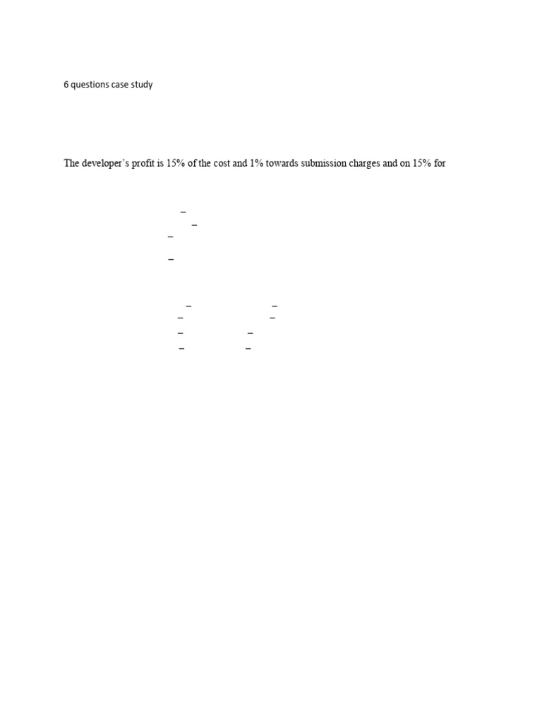 6 Questions Case Study | PDF