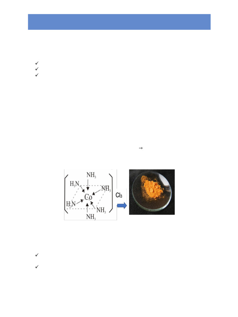 Guía Síntesis de (Co (NH3) 6) Cl3 | PDF | Ácido clorhídrico | Agua
