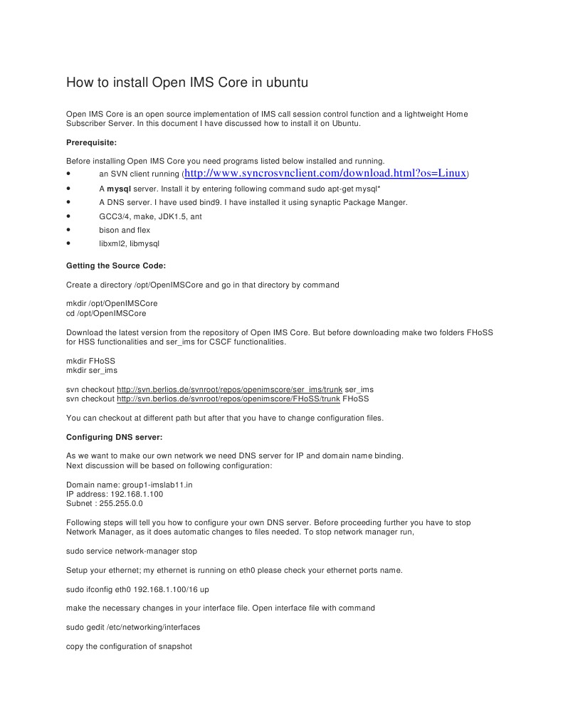 How To Install Open IMS Core in Ubuntu | PDF | Domain Name System ...