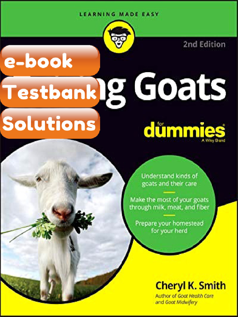 Ebook & Testbank Raising Goats For Dummies For Dummies Pets 2nd Edition ...
