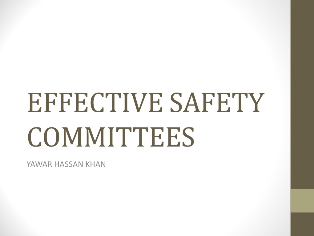 Effective Safety Committees | PDF | Occupational Safety And Health ...