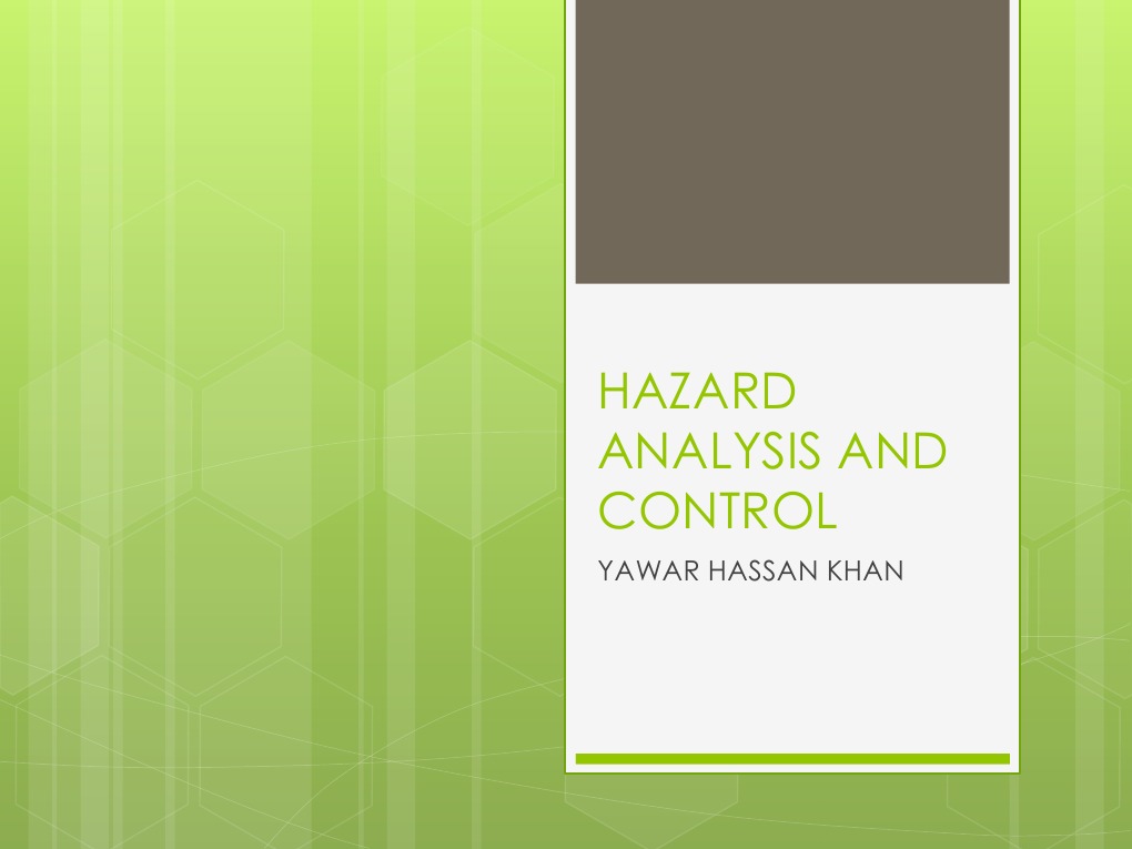 Hazard Analysis and Control | PDF | Occupational Safety And Health ...