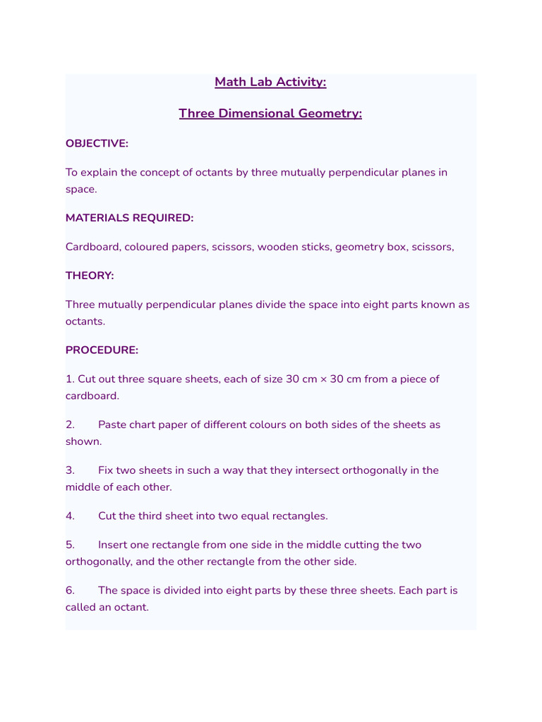 Three Dimensional Geometry | PDF