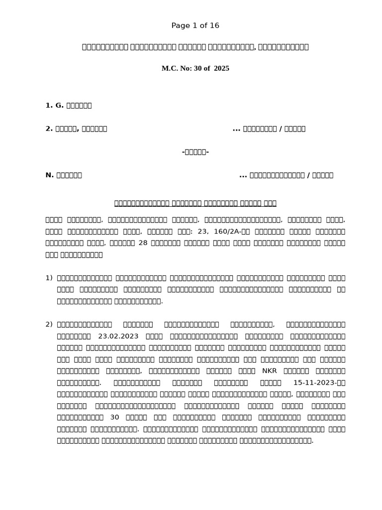 Counter Thirumangalam MC 30 of 2025 | PDF