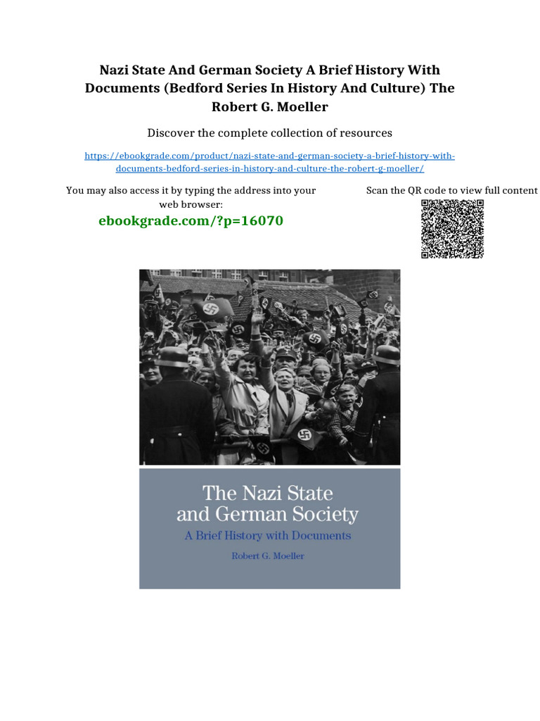 Nazi State and German Society A Brief History with Documents (Bedford ...