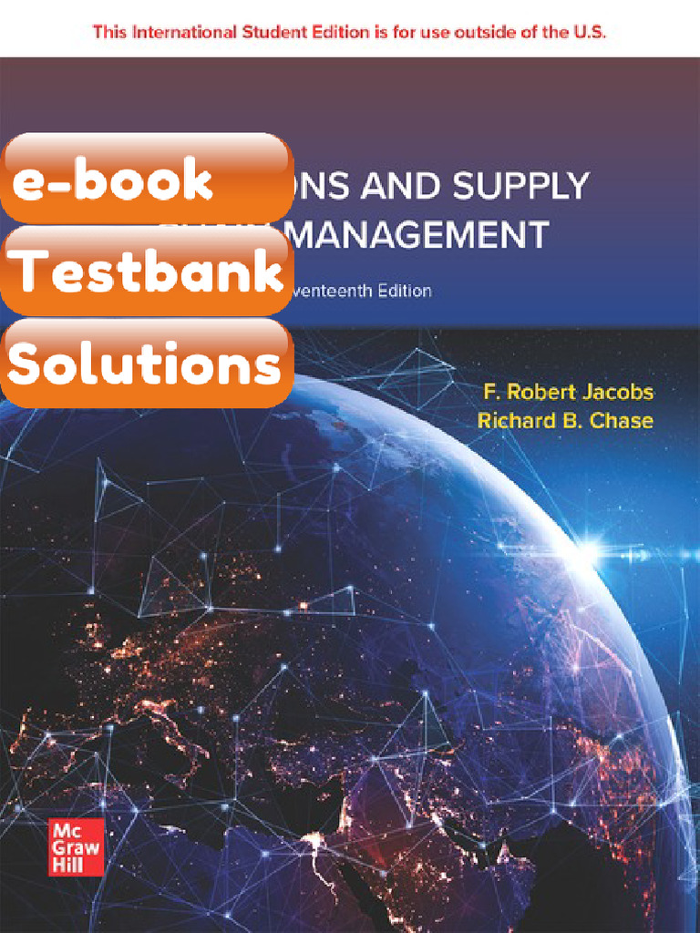 Operations and Supply Chain Management 17e 17th International Student ...