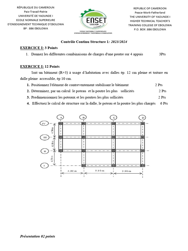 Controle Continu Structure | PDF