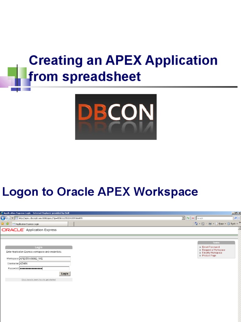 Create APEX Apps from Spreadsheets | PDF | Tab (Gui) | Spreadsheet
