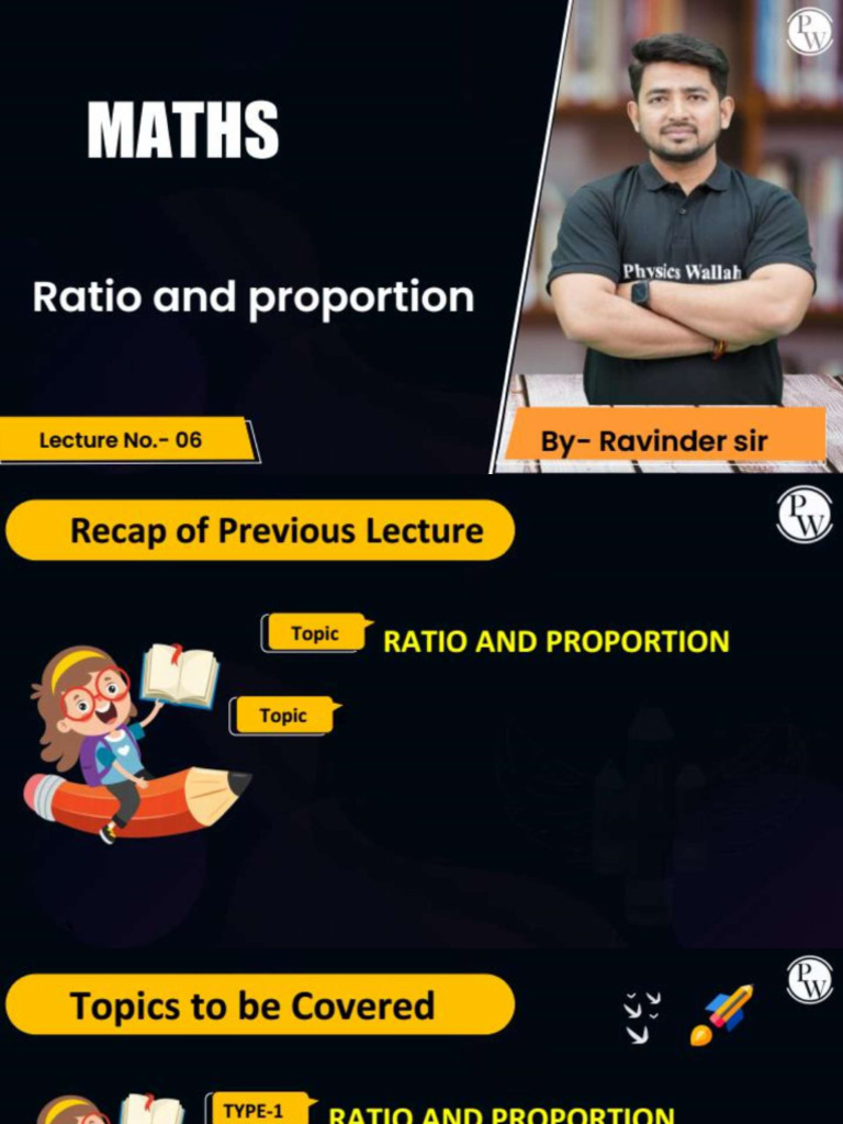 Ratio and Proportion 06 - Class Notes | PDF