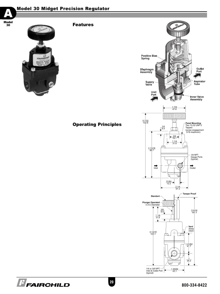 Fairchild Model 30 Midget Regulator | PDF | Chemical Engineering ...