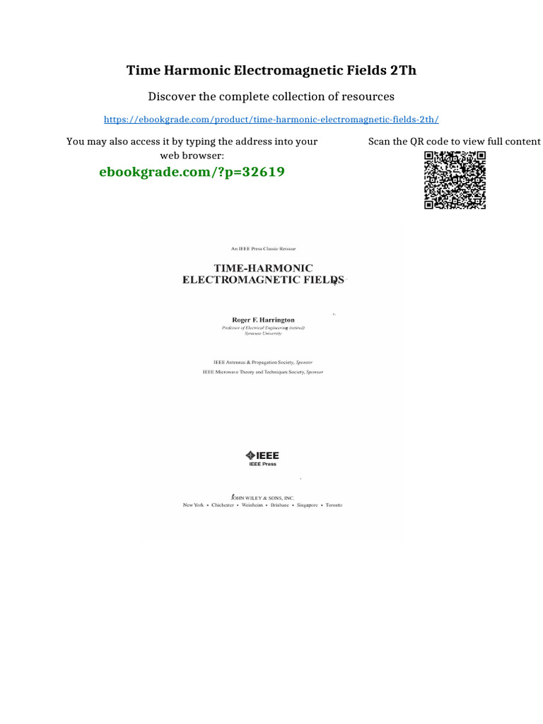 Time Harmonic Electromagnetic Fields 2th Available Full Chapters | PDF ...
