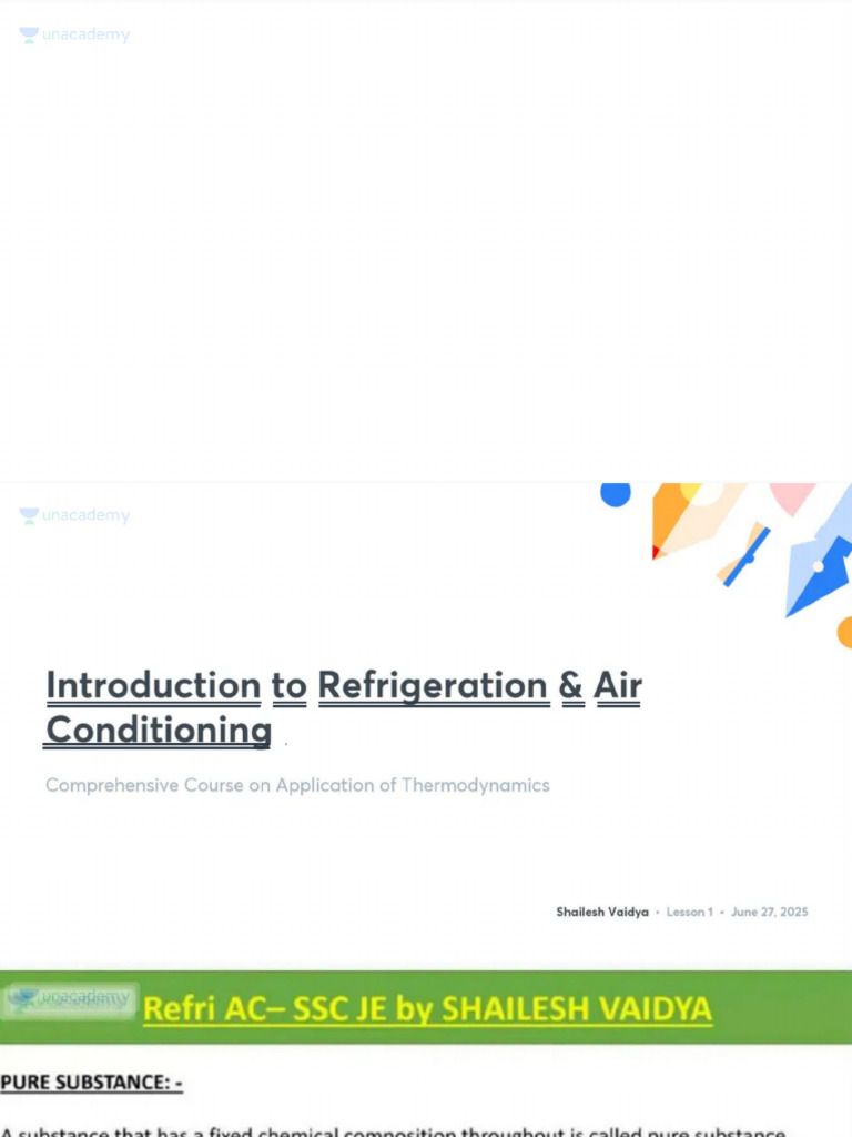 Introduction To Refrigeration Ai With | PDF