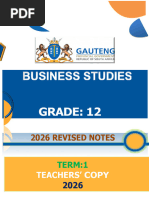 BSTD Grade 12 POA 2026-Corrected Version | PDF