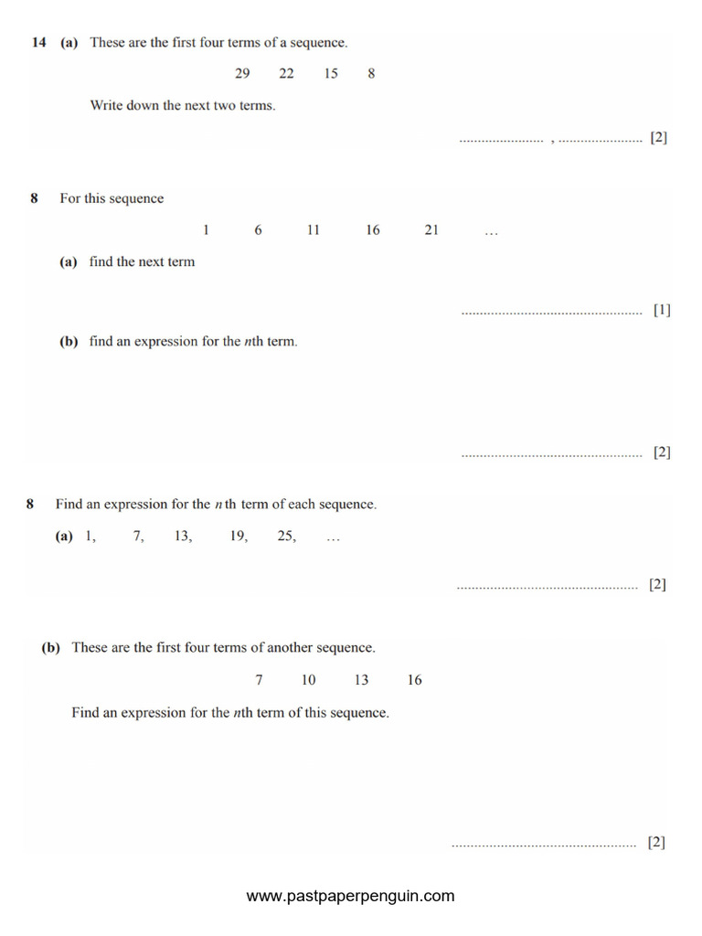 Sequences Linear S25 | PDF