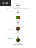 CFOP Method Cheat Sheet | PDF
