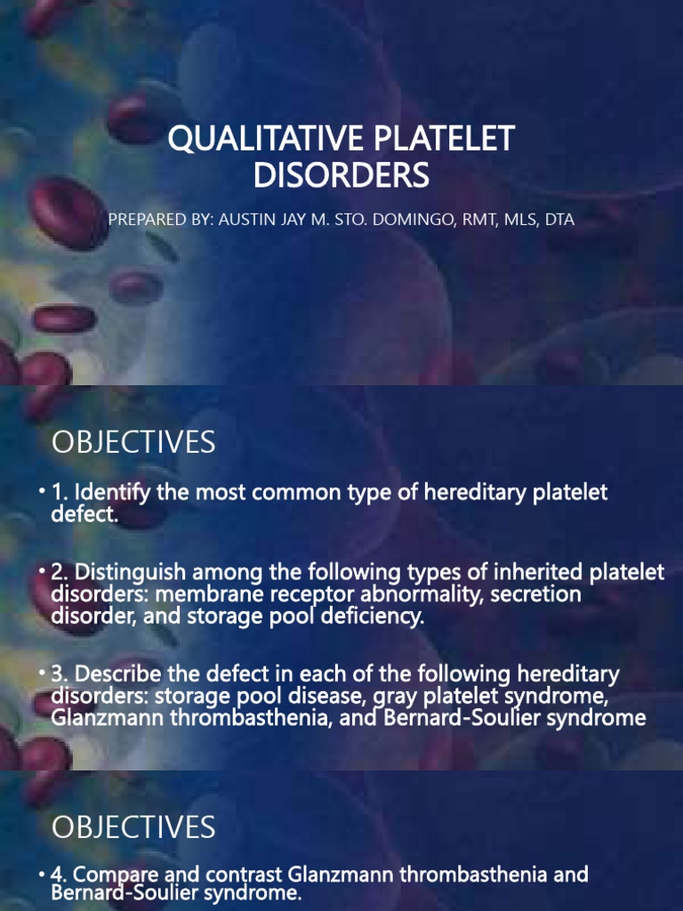 Qualitative PLT Disorders | PDF | Platelet | Coagulation