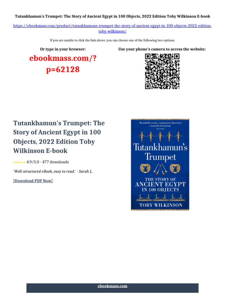 Tutankhamun's Trumpet: The Story of Ancient Egypt in 100 Objects, 2022 ...