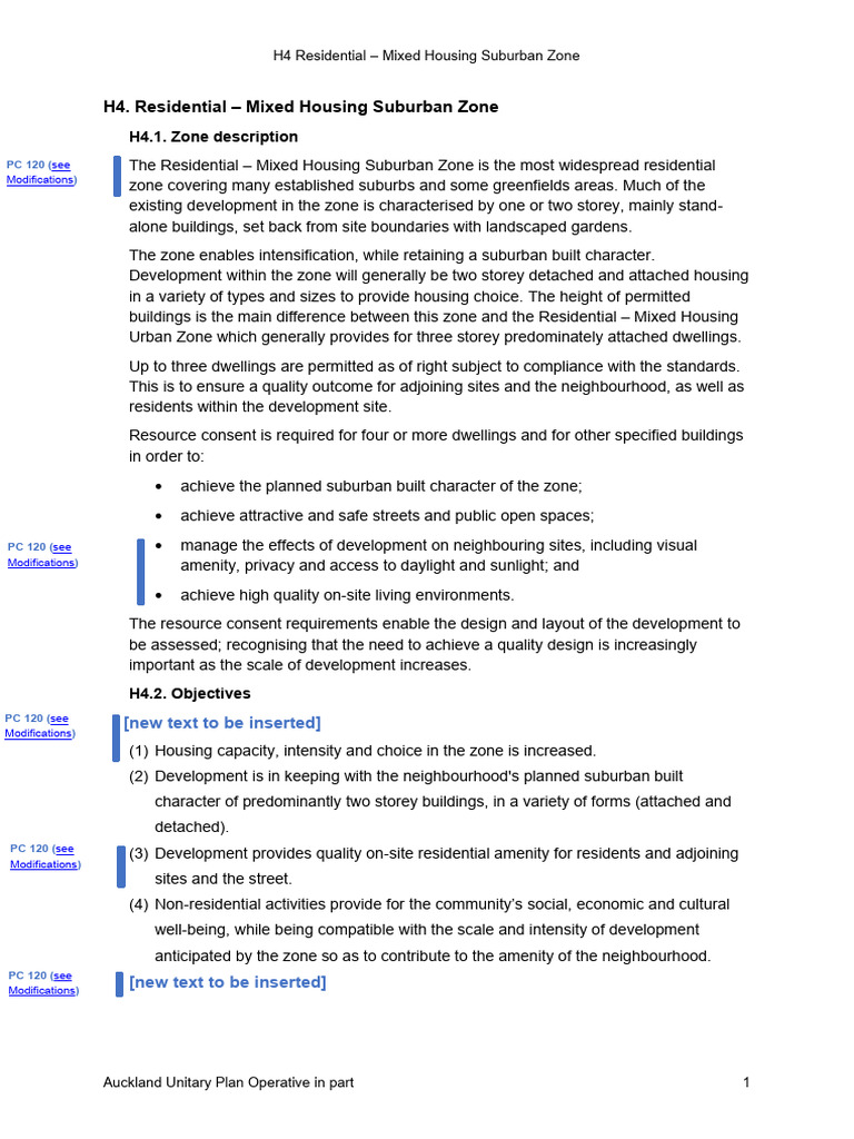 h4 Residential - Mixed Housing Suburban Zone | PDF | Length | Stormwater