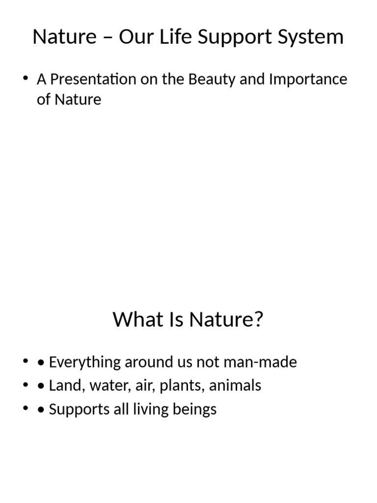 Nature Presentation | PDF