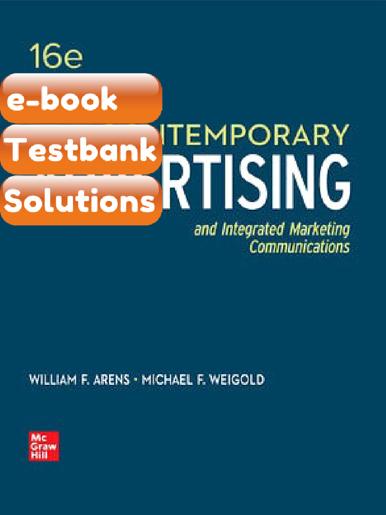 Testbank - Contemporary Advertising 16th Edition by William Arens | PDF ...