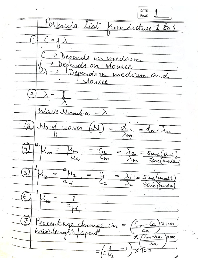 Reflection Refraction Formula Sheet_251204_100018 | PDF