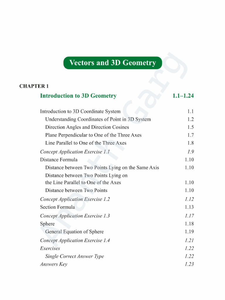 Introduction To 3D Geometry | PDF