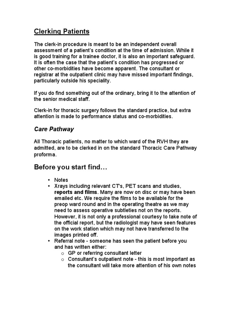 Clerking Patients | Medical Diagnosis | Patient
