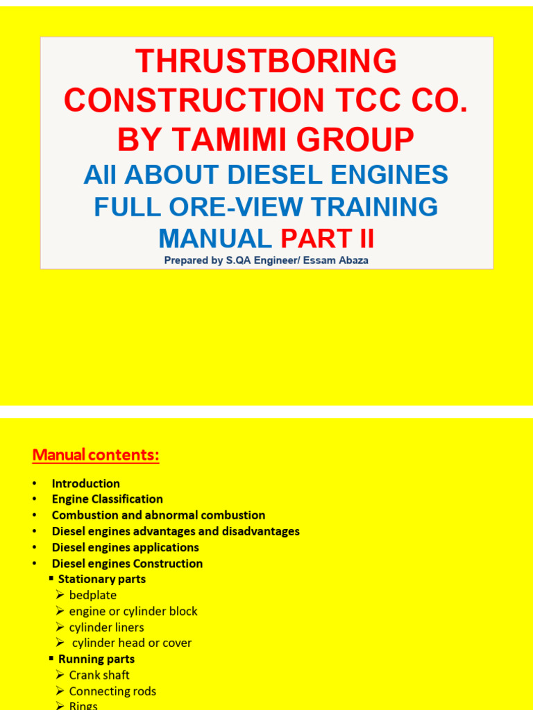 All About Diesel Engine Part II by S.qa Engineer Essam | PDF