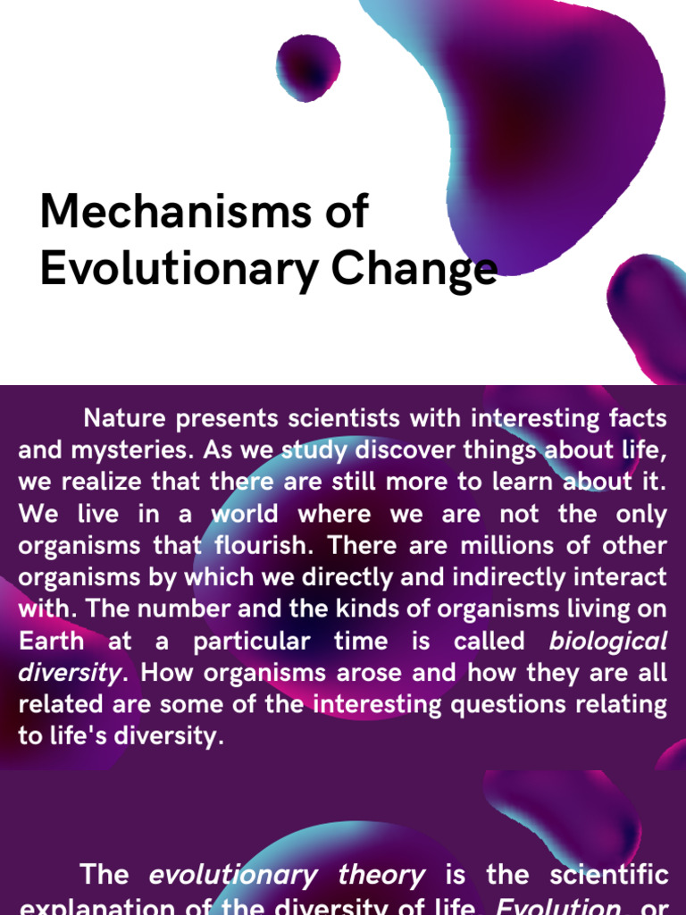 Mechanisms of Evolutionary Change | PDF | Mutation | Genetic Code