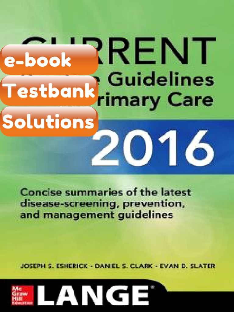Testbank - CURRENT Practice Guidelines in Primary Care 2016 | PDF ...
