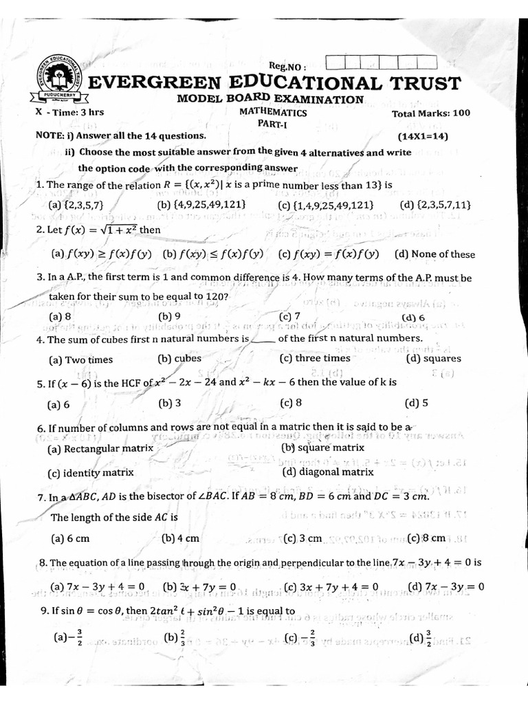 10th Evergreen Revision | PDF
