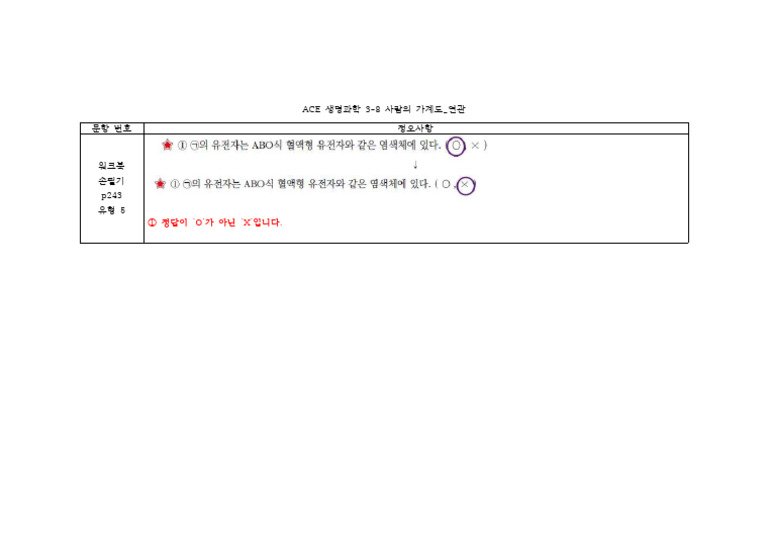 ACE+3-8+유형+5+손필기+정오표 | PDF