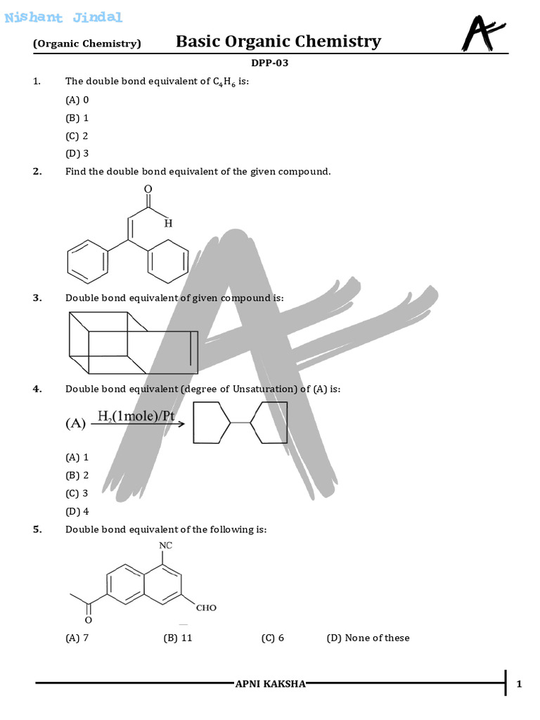 DPP - 03 - Basic Organic Chemistry NJ - 247 | PDF