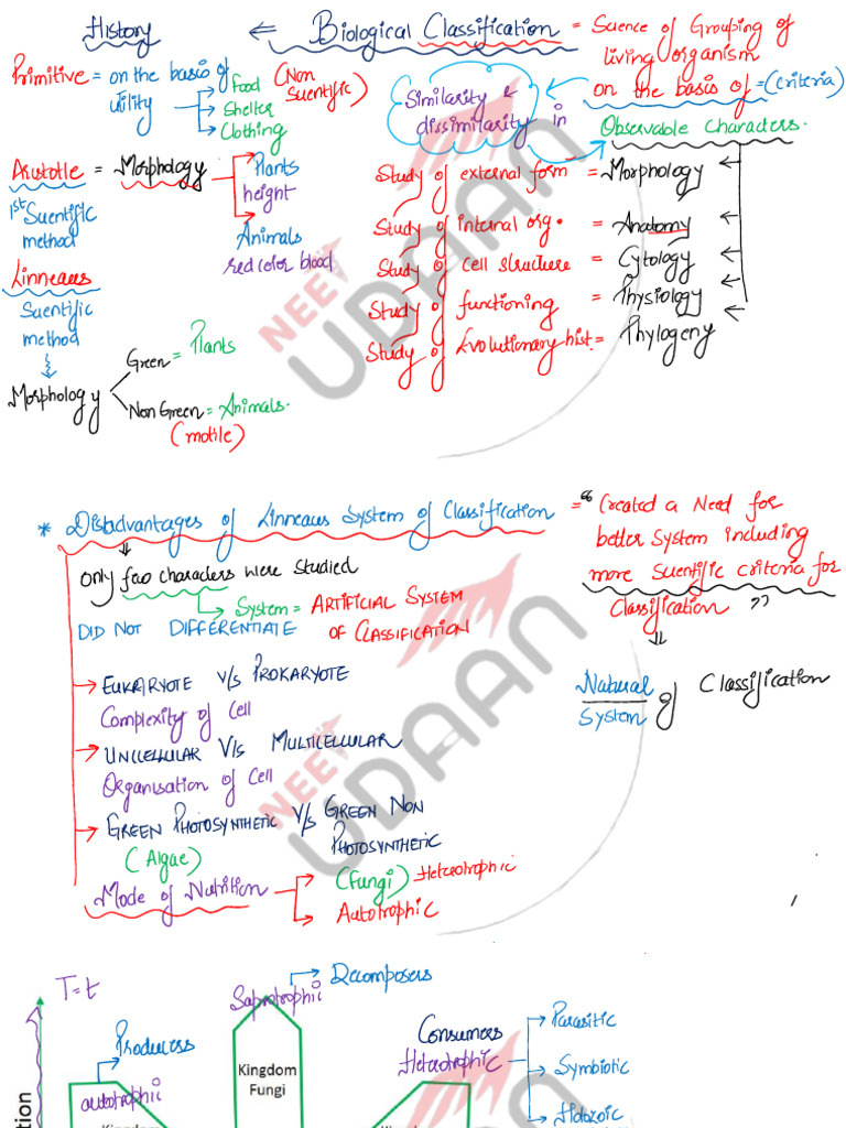 Biology Classification Notes | PDF