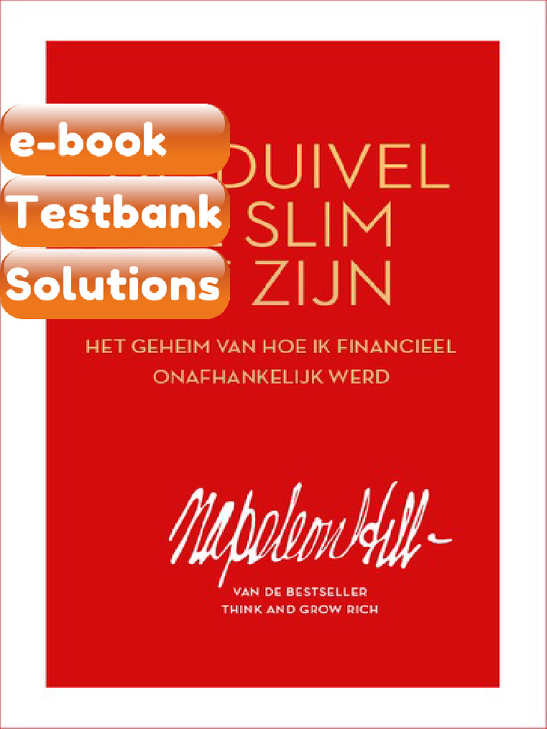 eBook & Testbank de Duivel Te Slim Af Zijn Napoleon Hill | PDF ...