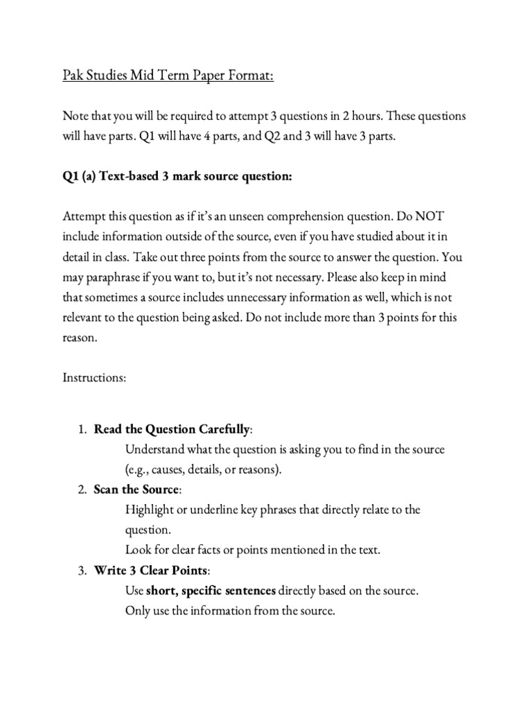 Format and Detailed Instructions For Mid Term | PDF | Reason | Knowledge