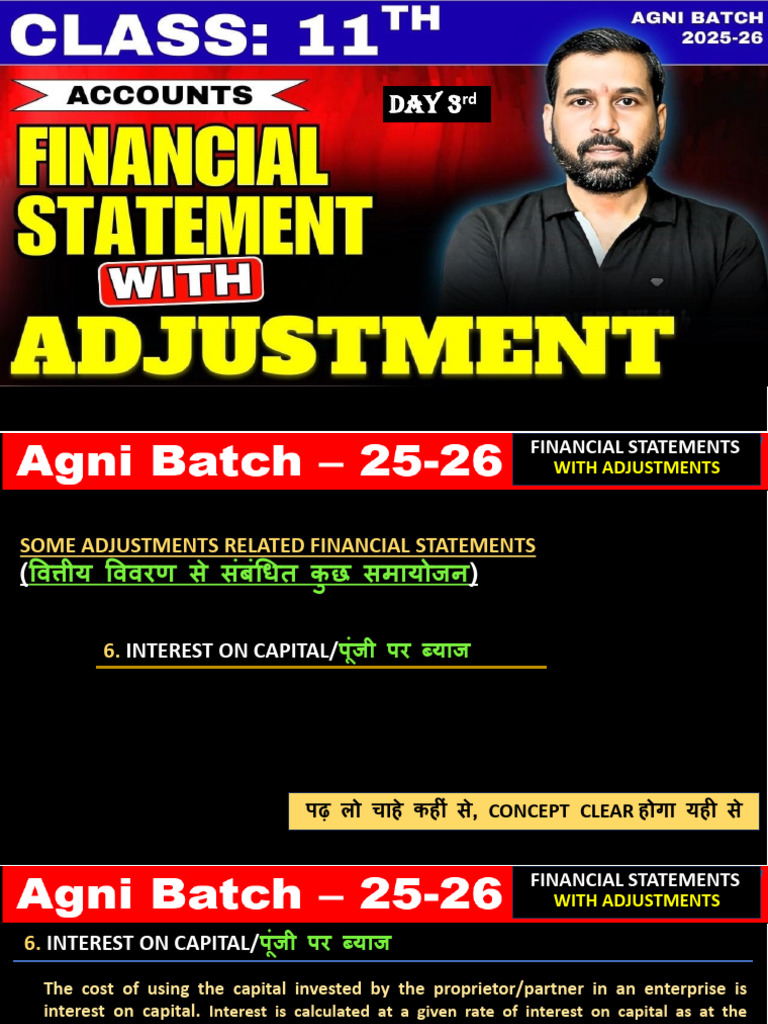 Day 3rd Financial Statements With Adjustments | PDF | Debits And ...