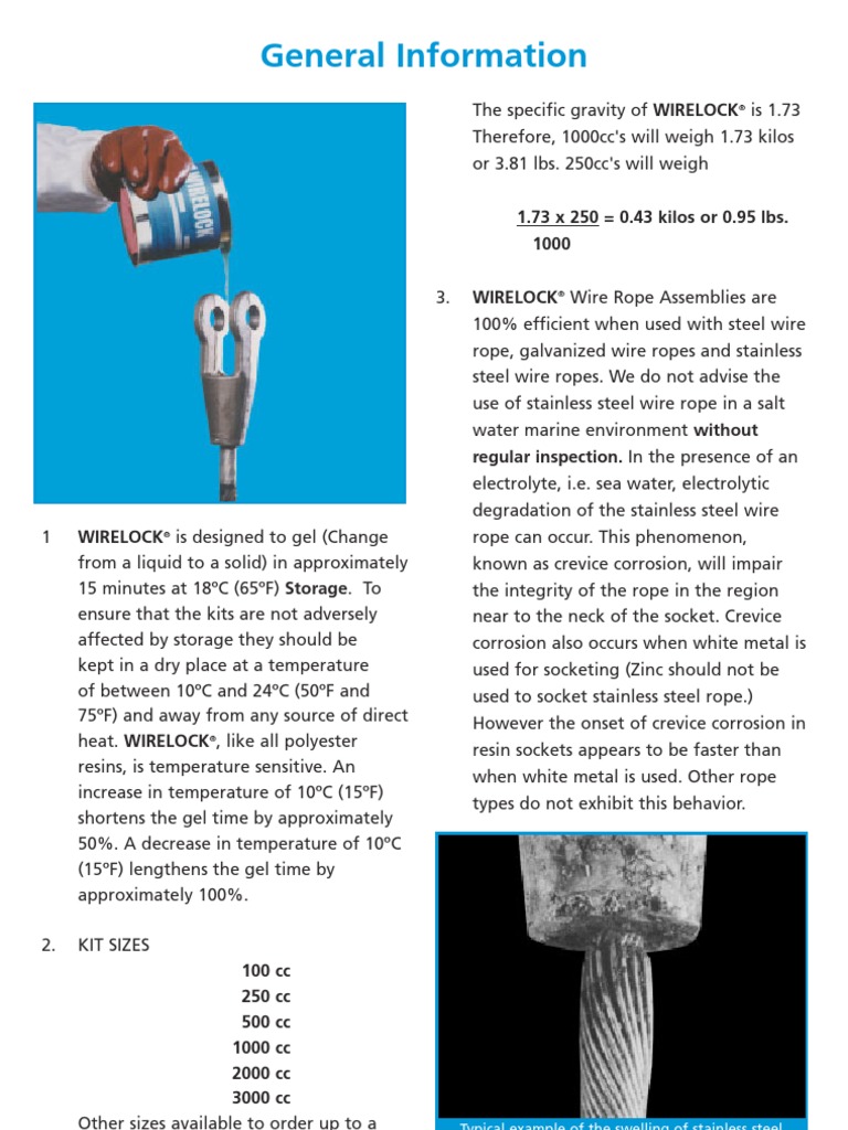 Wirelock General Info | PDF | Corrosion | Stainless Steel