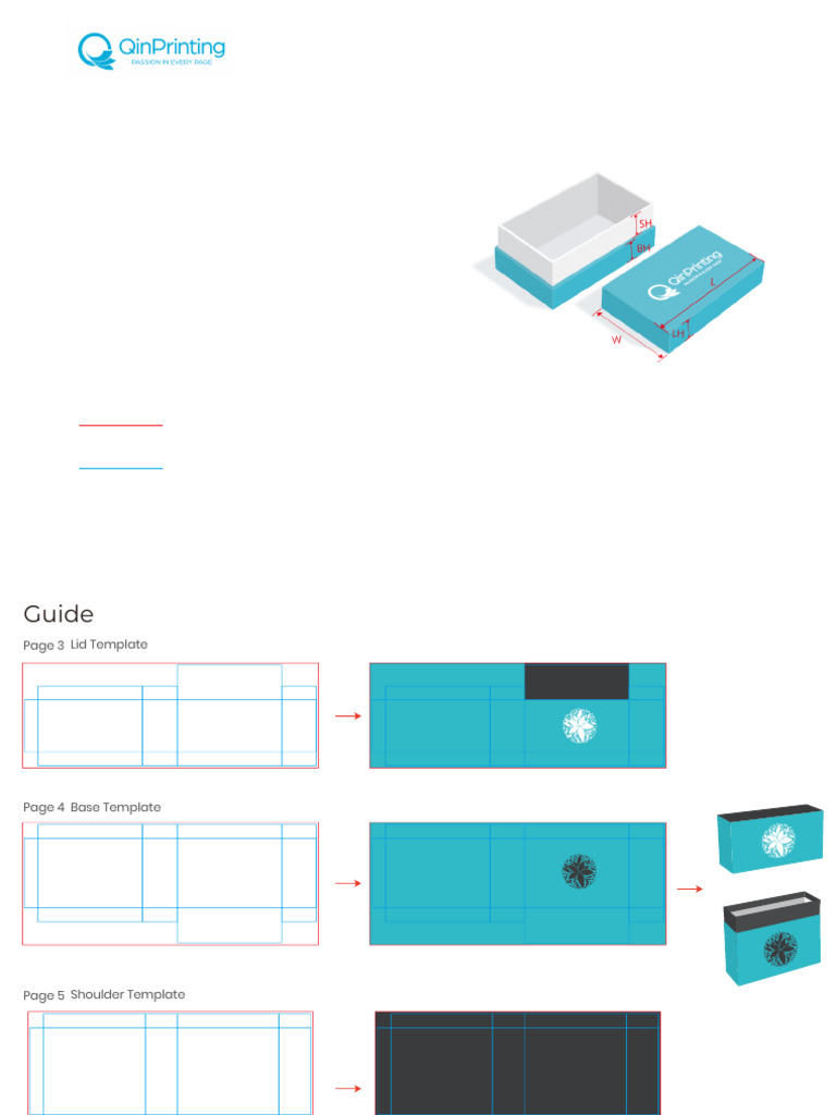 Shoulder Neck Rigid Box Template Outer 3.937L x 3.937W x 3.189LH x 2BH ...