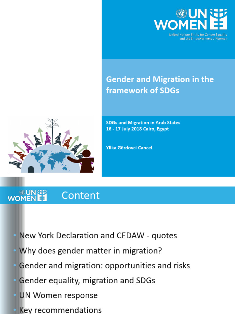 Migration Sdgs 2018 Gender Un Women en 0 | PDF | Human Migration ...