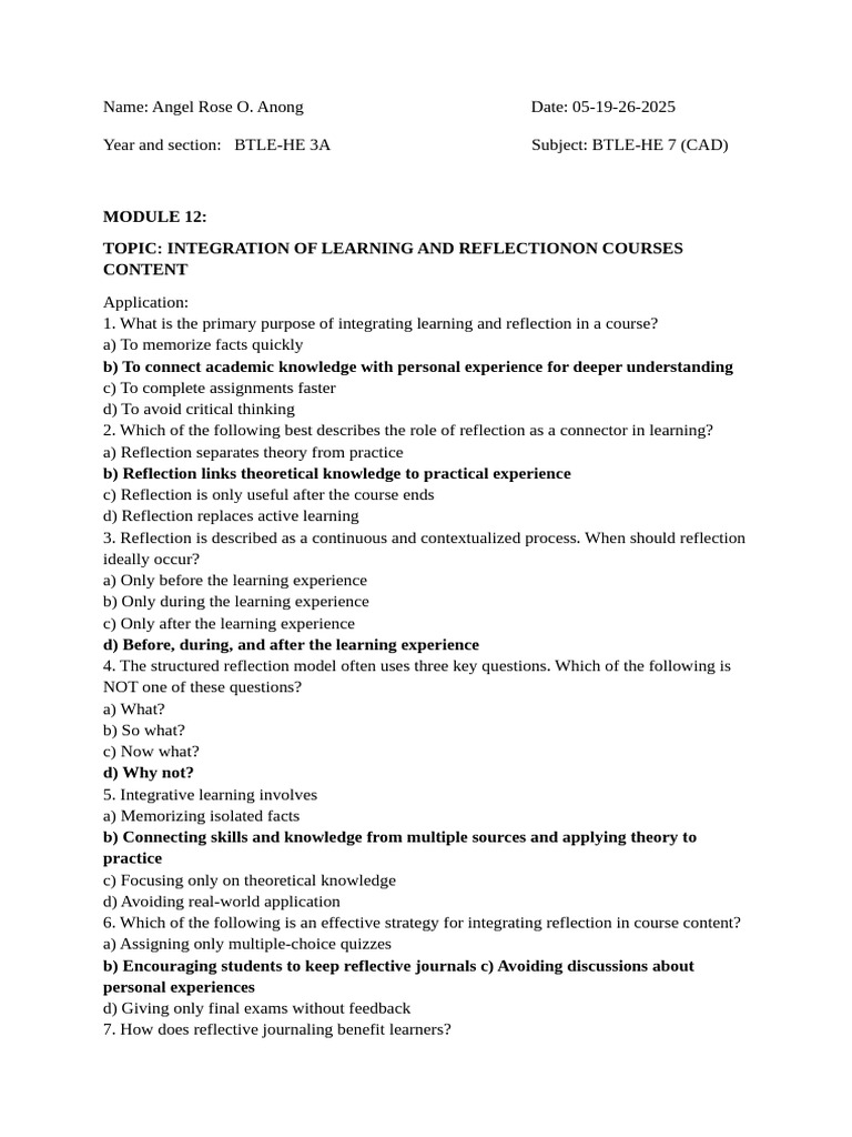 Cad Final Module | PDF | Child Development | Learning