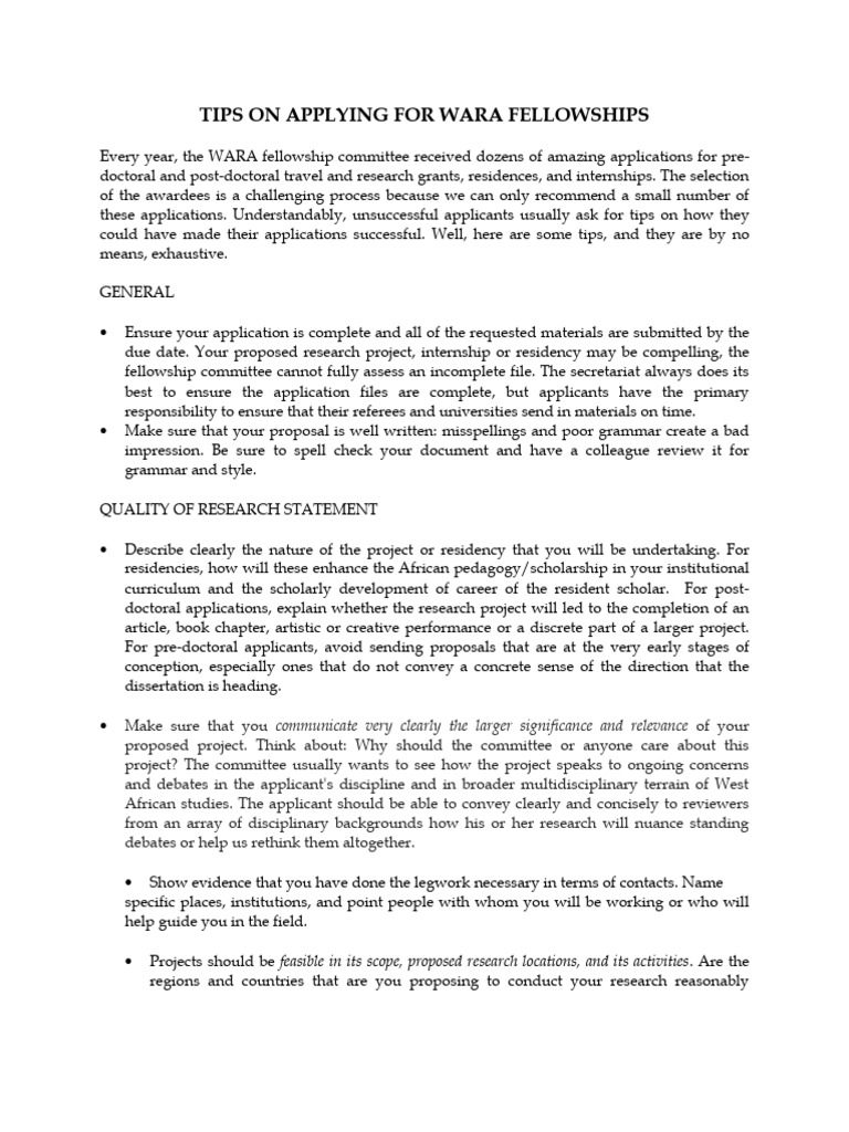 WARA TIps On Fellowship | PDF | Human Communication