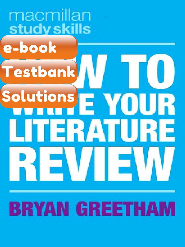 How to Write Your Literature Review 1st Edition Edition Bryan Greetham ...