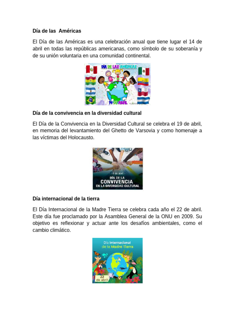 Día de Las Américas | PDF