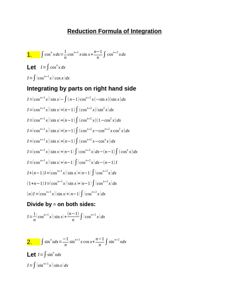 Reduction Formula of Integration | PDF | Chess Theory | Chess Openings