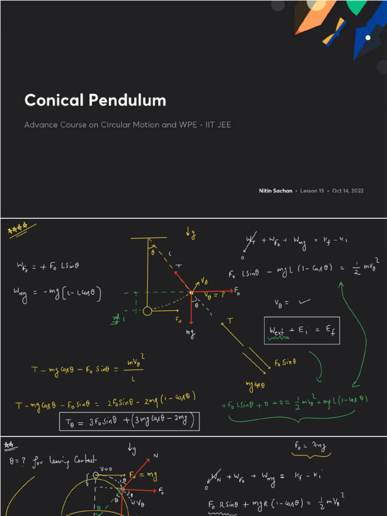 Conical Pendulum With Anno | PDF