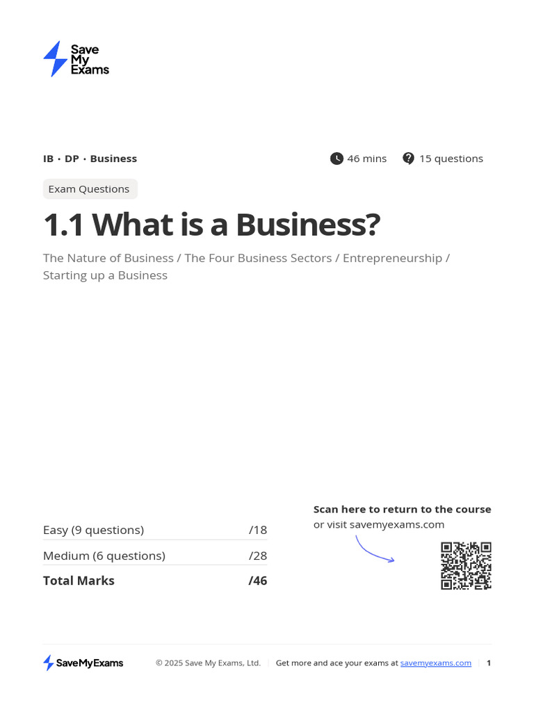 1 1 What Is A Business Zdq2fpX6rwG7dWbG | PDF | Reputation | Brand